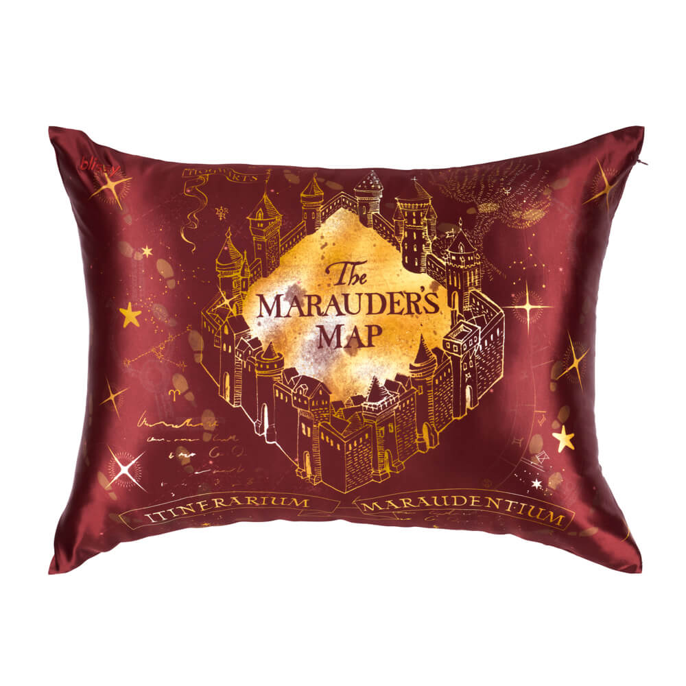 Blissy 100% Mulberry 22-Momme Silk Pillowcase - Harry Potter - Marauder ...